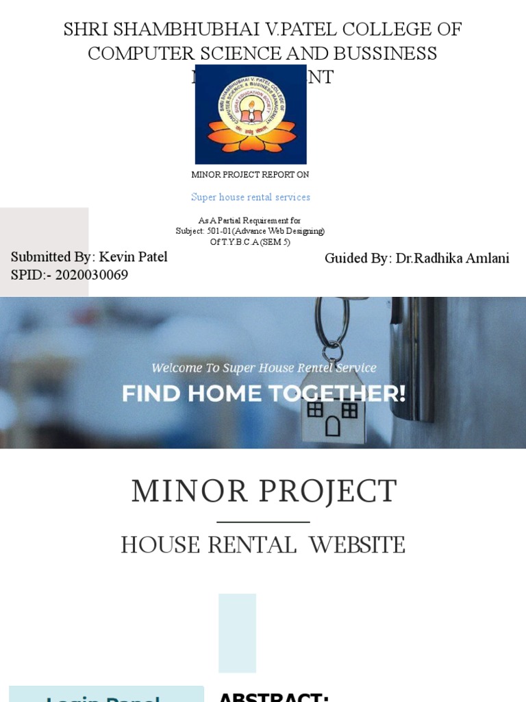 House Rental System: A Web Application for Managing House Rentals, Listings, and Bookings | PDF ...