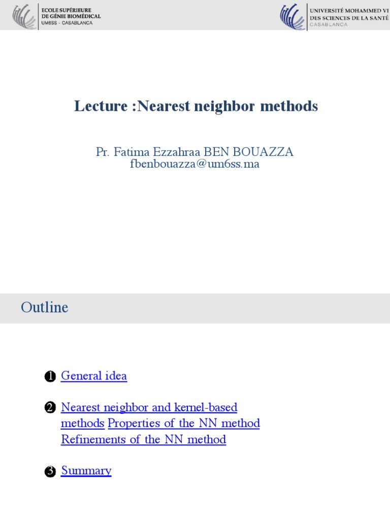 ESGB Nearest Neighbor Methods | PDF | Artificial Intelligence ...