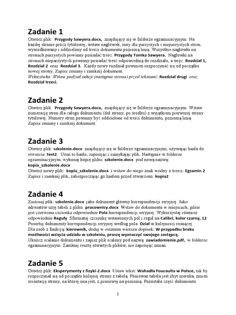 Zadania - Zestaw 2 | PDF