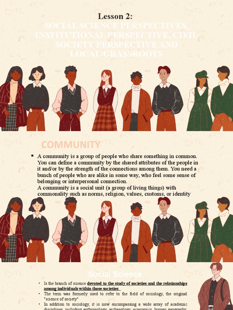 Understanding Communities and Social Institutions from Multiple ...