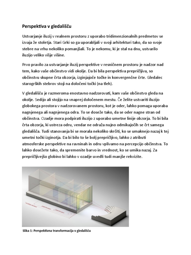 Perspektiva V Gledališču | PDF