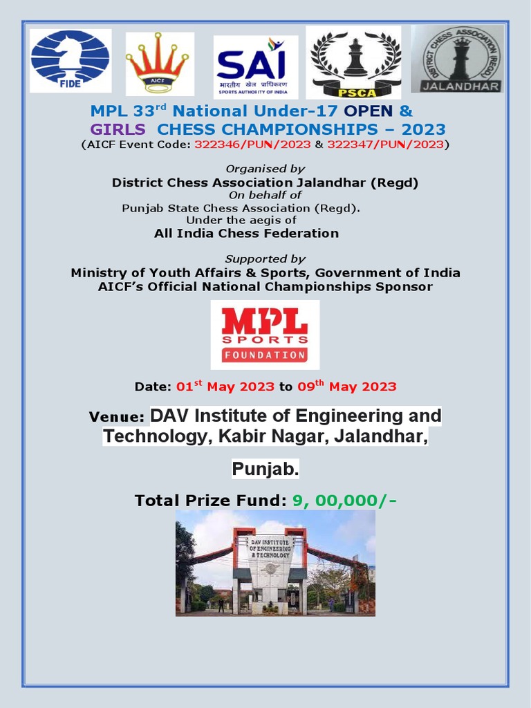 Prospectus MPL 33rd - National U17 2023 | PDF | Gaming | Abstract Strategy Games