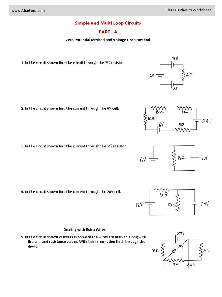Multi Loop Circuits Student | PDF | Electrical Network | Resistor