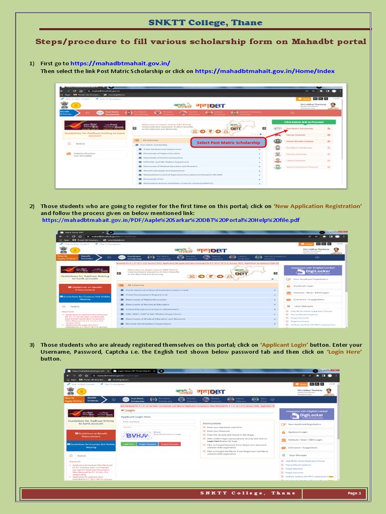Scholarship Form Fill Process 2022-23 | PDF | Postgraduate Education ...