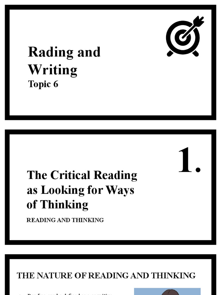 Critical Reading and Thinking Guide | PDF | Thought | Critical Thinking