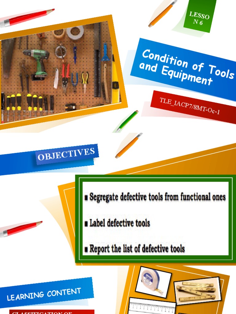 First Quarter Lesson 3 Classifcation of Tools | PDF | Manufactured ...