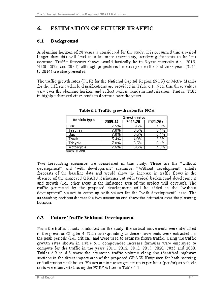TIA Katipunan Ch6 | PDF | Forecasting | Traffic
