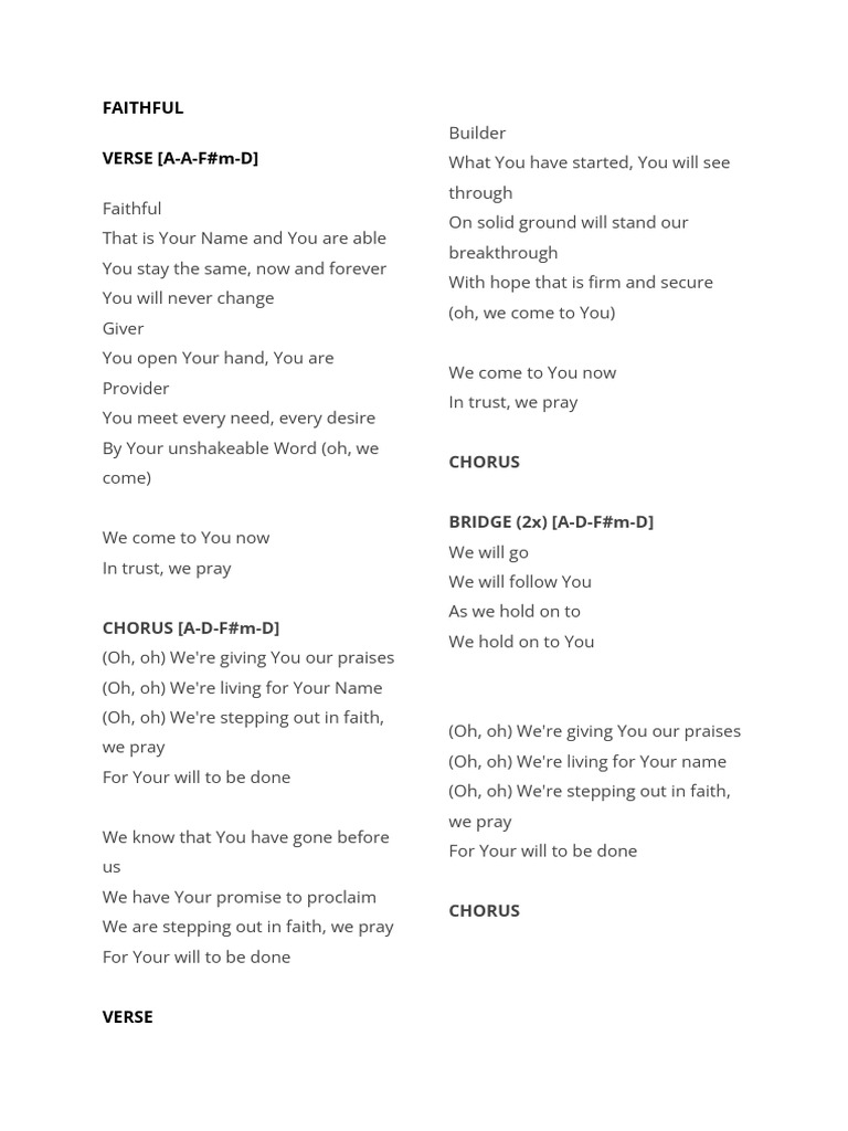 Lyrics Chords | PDF | Song Structure