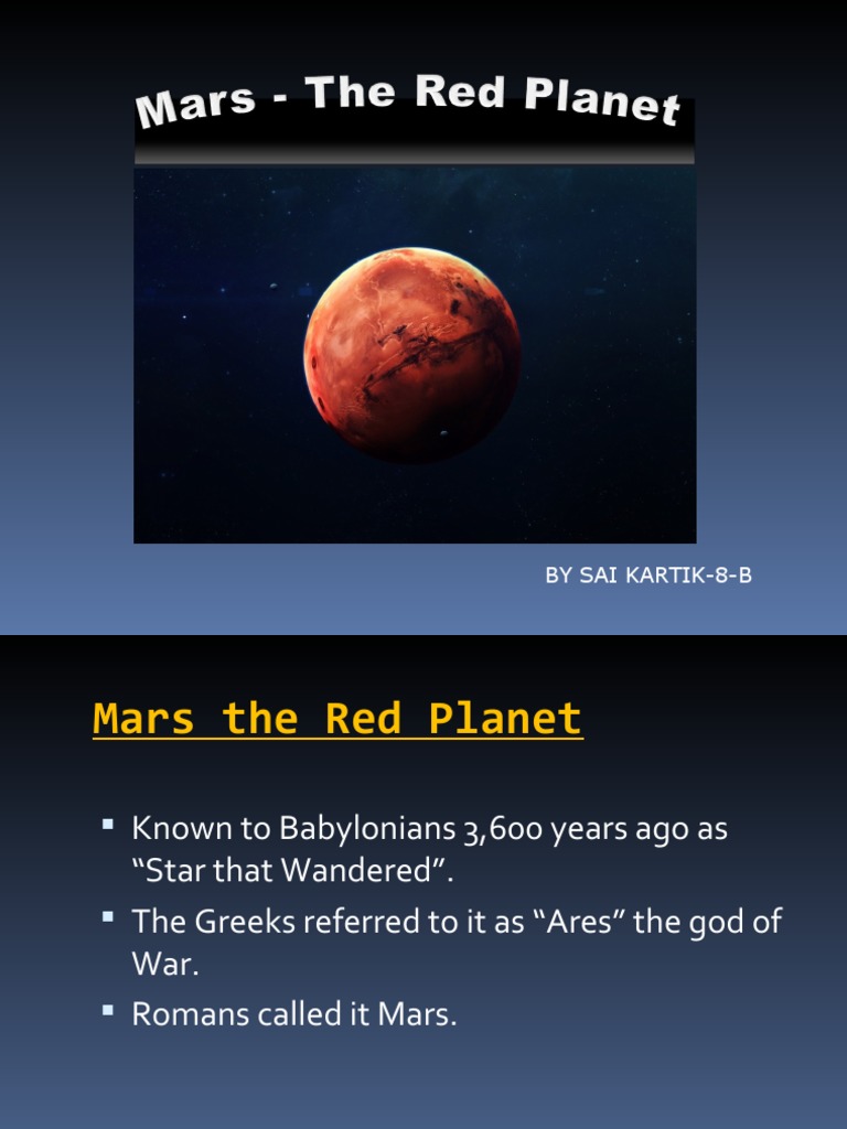Mars The Red Planet | PDF | Mars | Nature