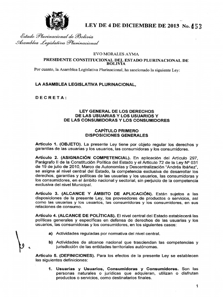 Ley 453 | PDF