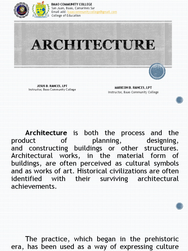 Art Appreciation 8 - Architecture | PDF | Naval Architecture ...