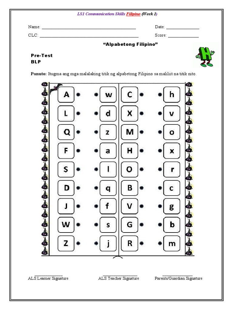 Alpabetong Filipino Worksheet Filipino Alphabet Worksheets For Kids