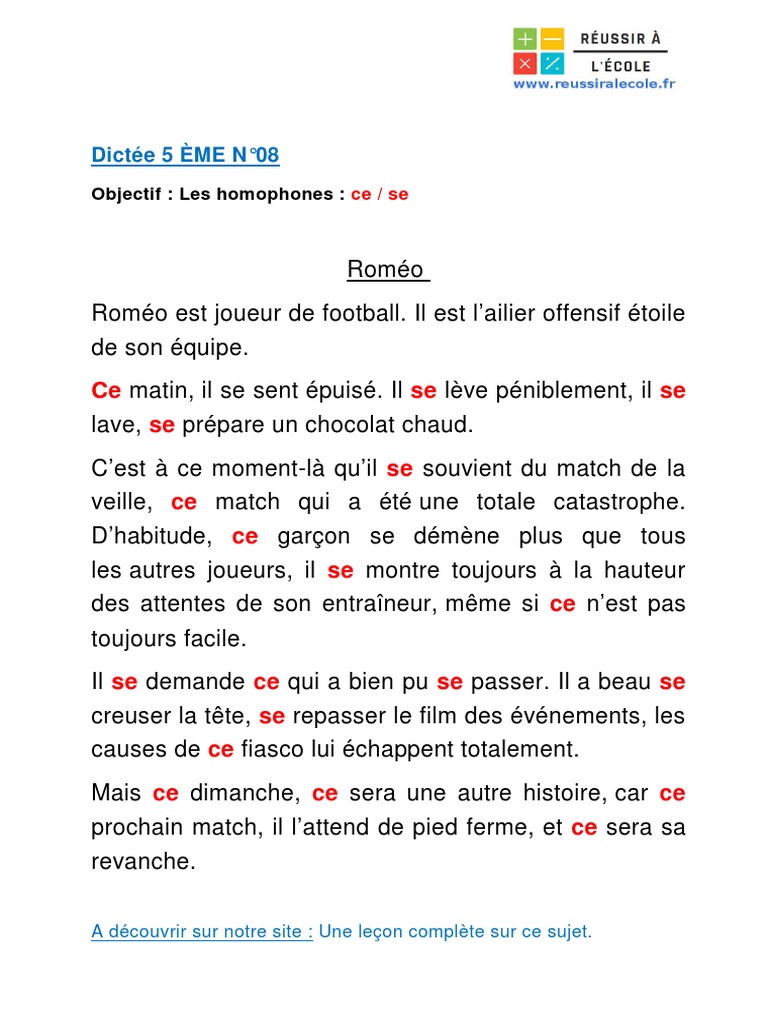 Dictee 5 Eme PDF 1 PDF | PDF
