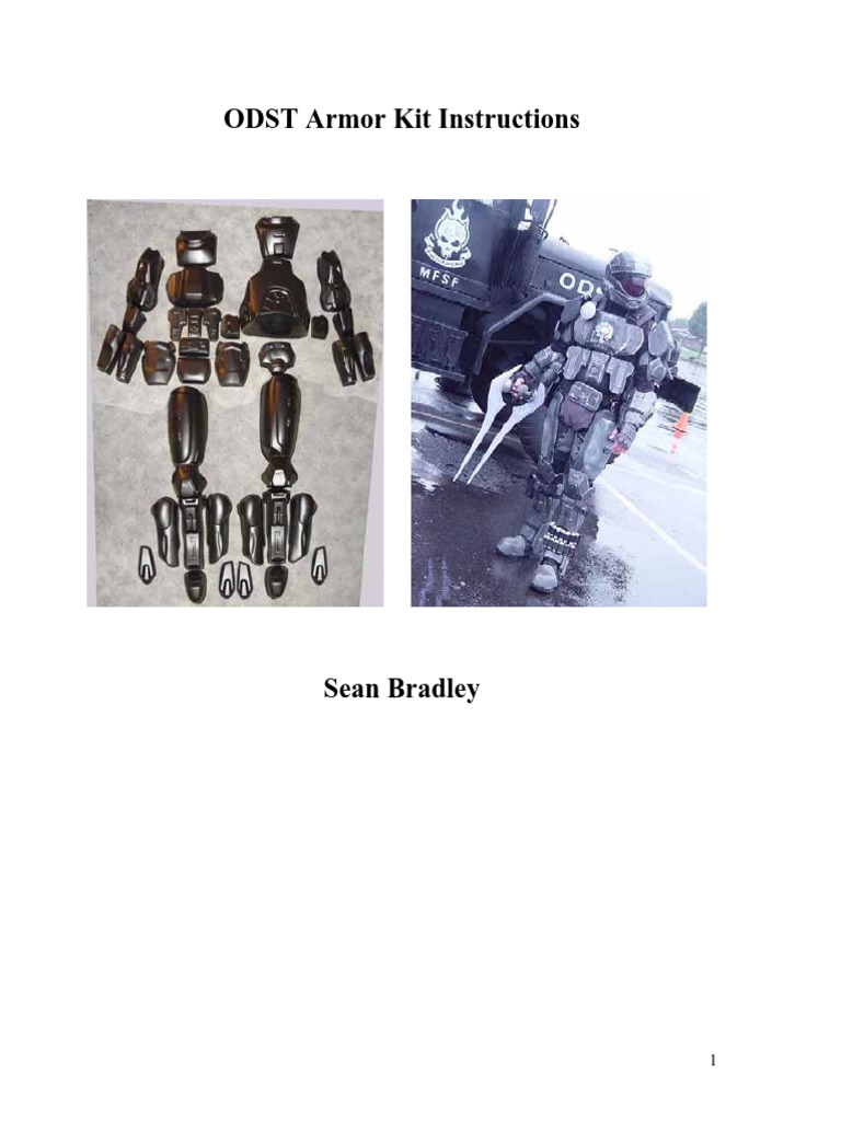 ODST Armor Kit Instructionsa PDF | Download Free PDF | Fiberglass | Rivet