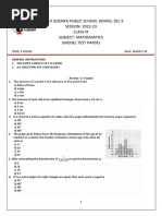 MATHEMATICS-Sample Paper | PDF | Circle | Area