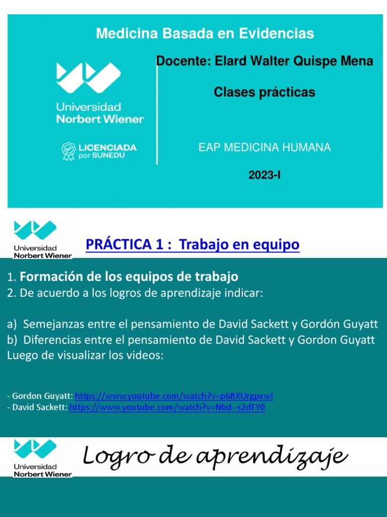 Comparativa Sackett y Guyatt en EBM | PDF