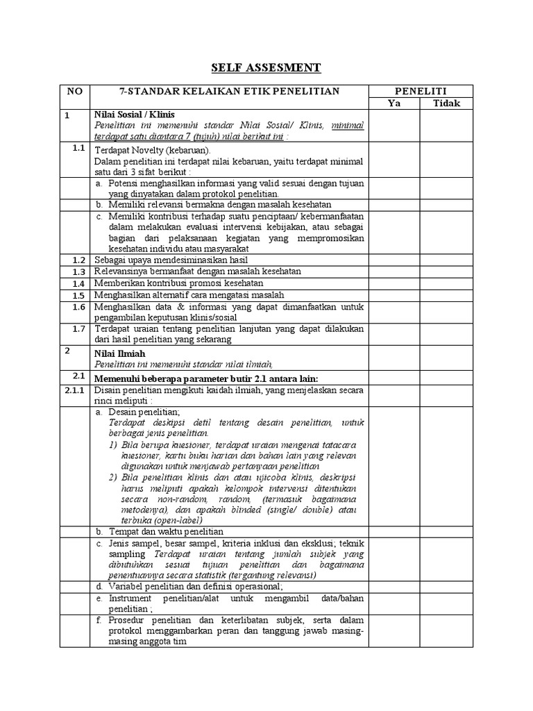 Self Asessment | PDF