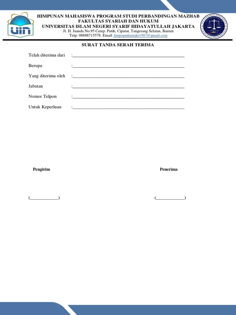 SURAT TANDA SERAH TERIMA.pdf | PDF