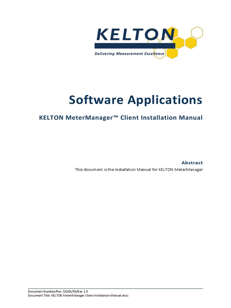 KELTON MeterManager Client Installation Manual | PDF | Installation (Computer Programs) | Computing