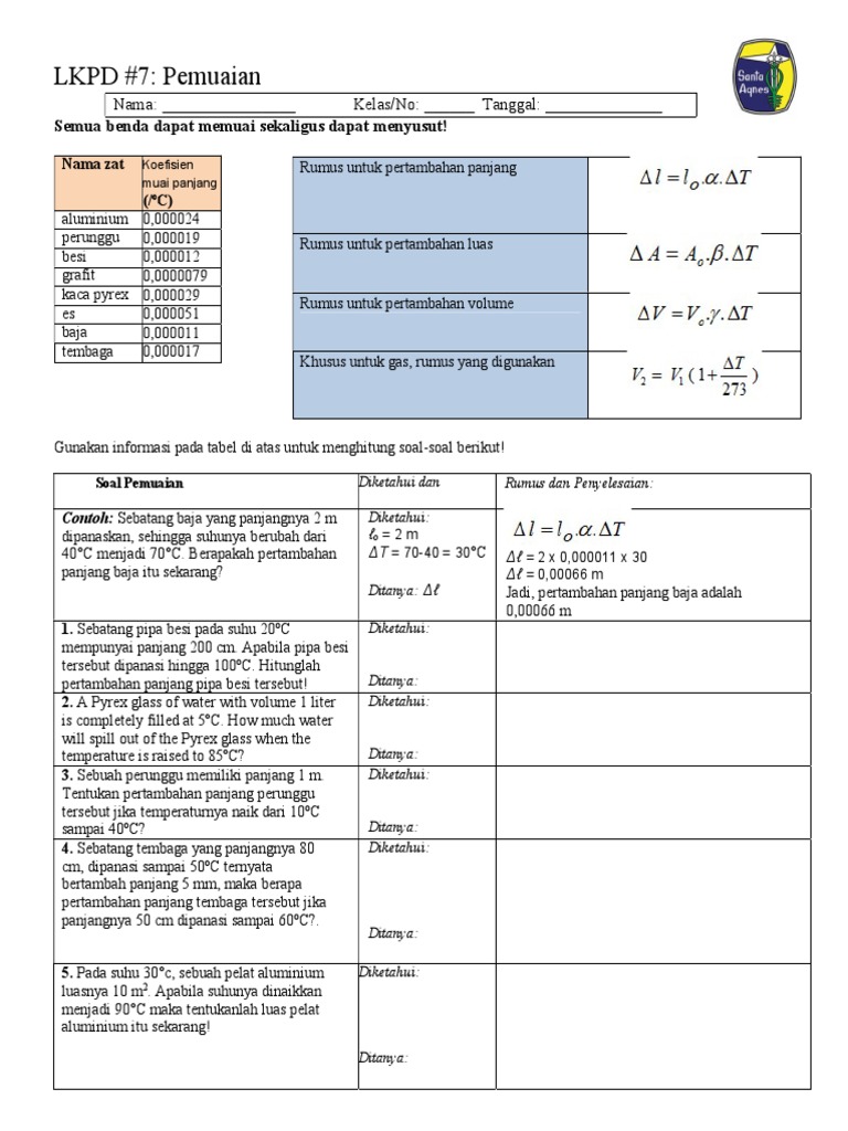 LKPD 7 Pemuaian | PDF