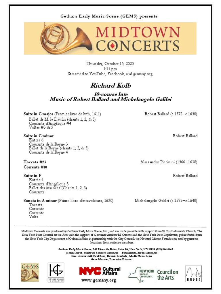 RichardKolb PDF | PDF | Baroque Music | Performing Arts