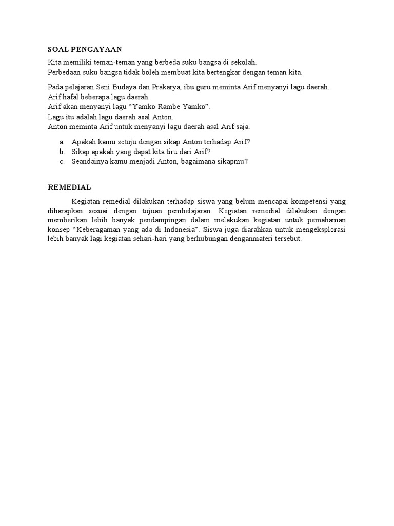 SOAL PENGAYAAN Dan Remedial | PDF
