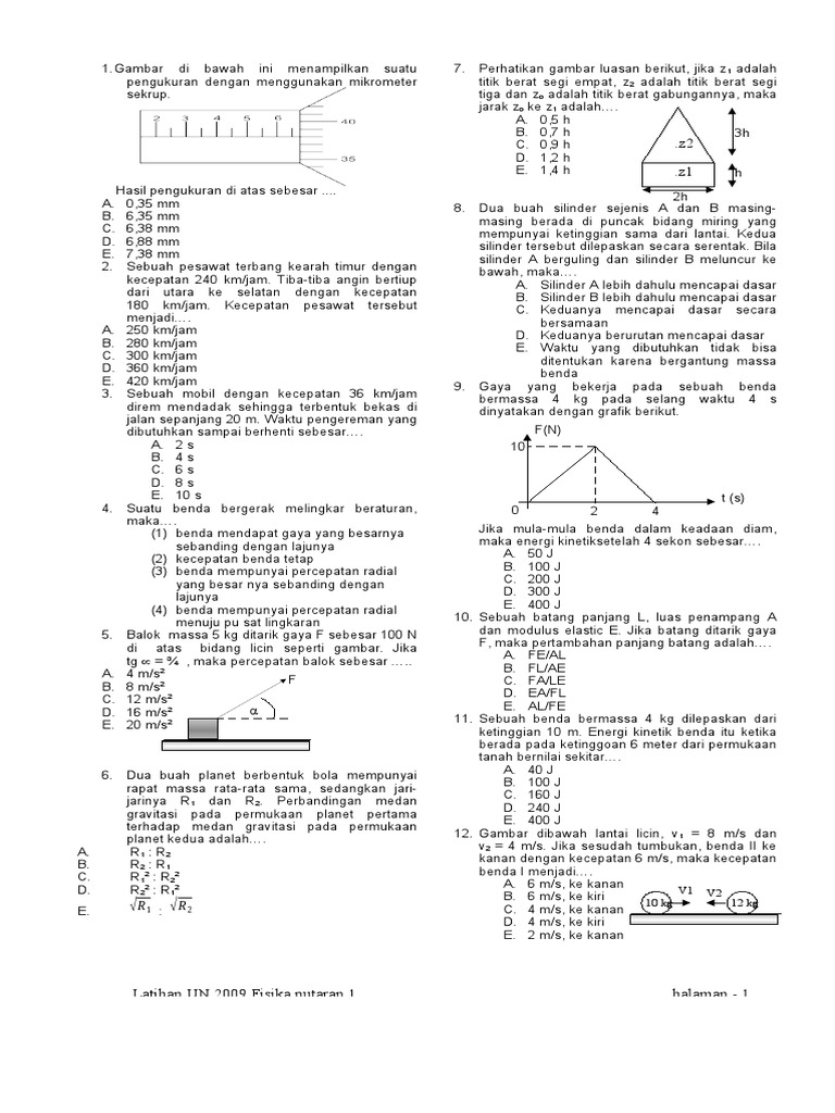 Latihan UN Putaran 1 | PDF