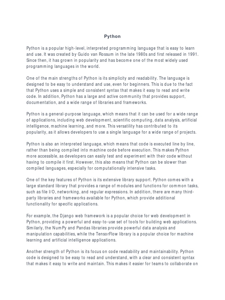 Python | PDF | Python (Programming Language) | Computer Programming