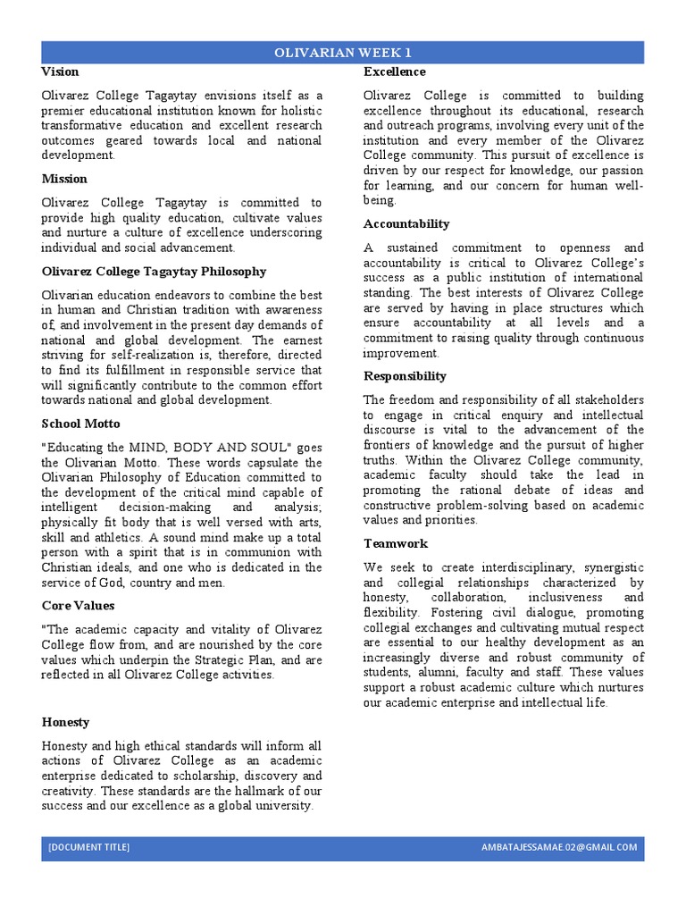 Olivarian Lecture Week 1 | PDF | International Development | Cognition