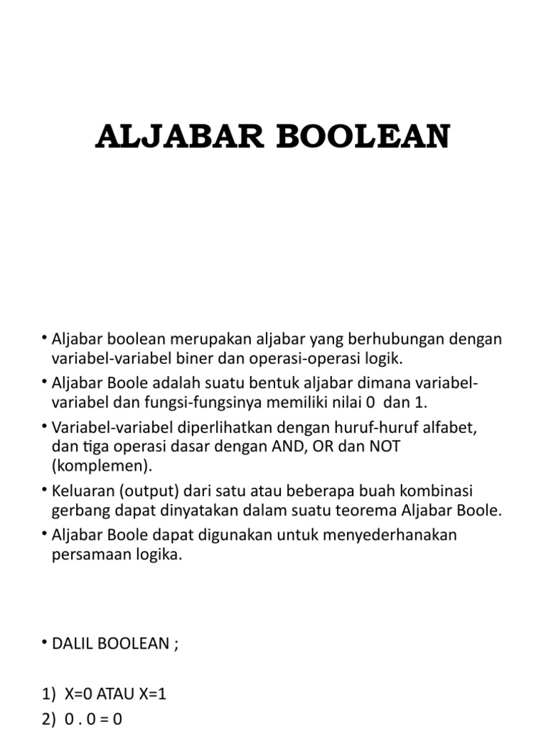 ALJABAR BOOLEAN New | PDF