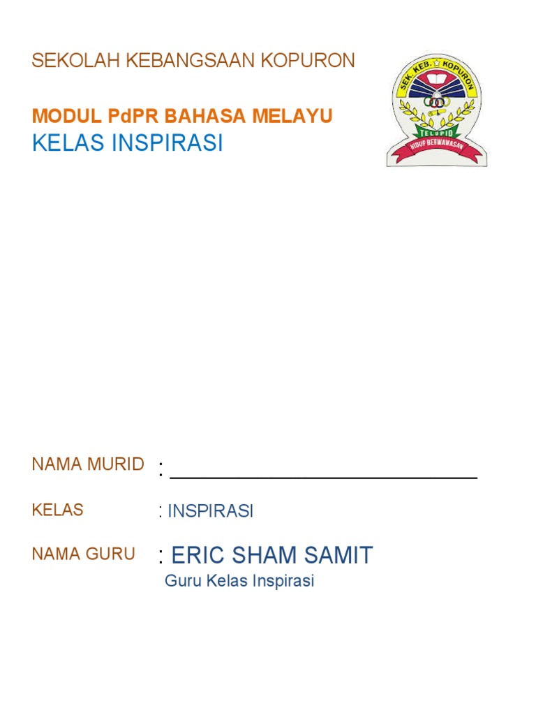 Modul PDPR Bahasa Melayu Pemulihan Khas SK | PDF