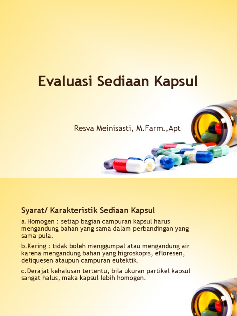 Evaluasi Sediaan Kapsul | PDF
