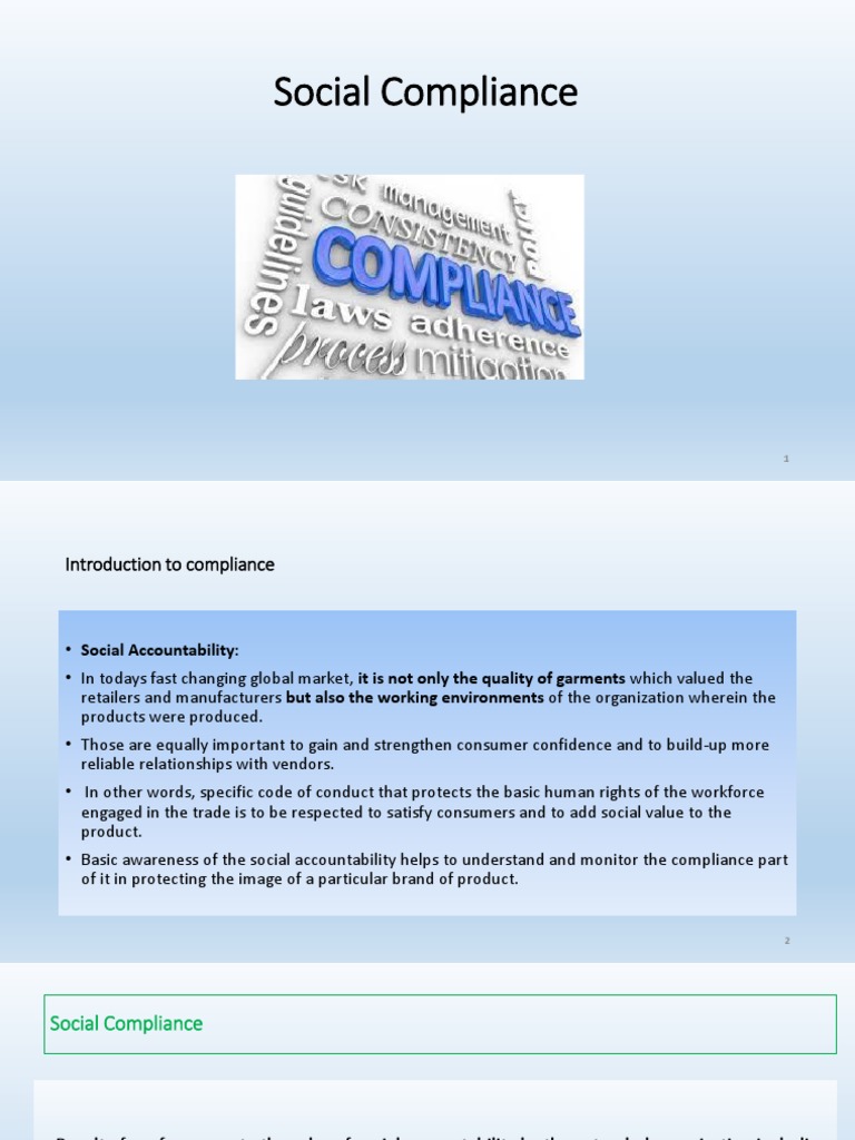 Social Compliance Code of Conduct Guide | PDF | Occupational Safety And ...