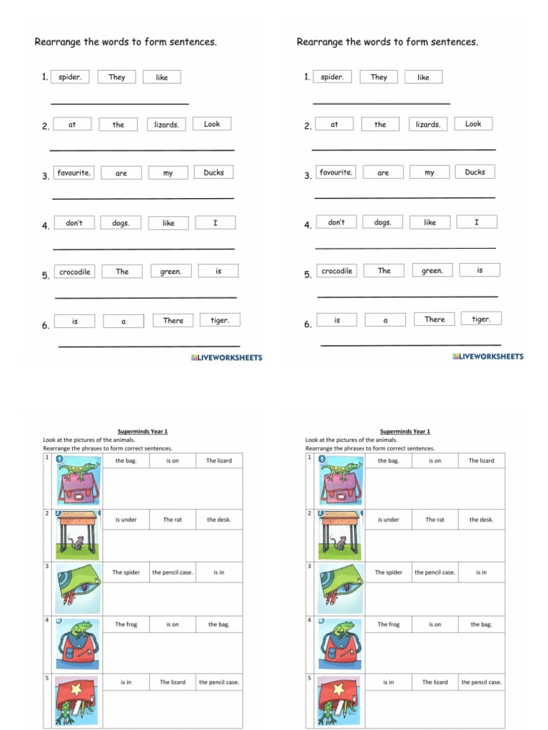 Competition English Sentence Construction | PDF