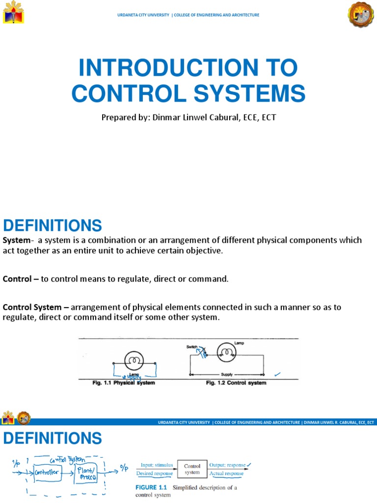 1 Introduction To Control Systems | PDF | Control Theory | Feedback