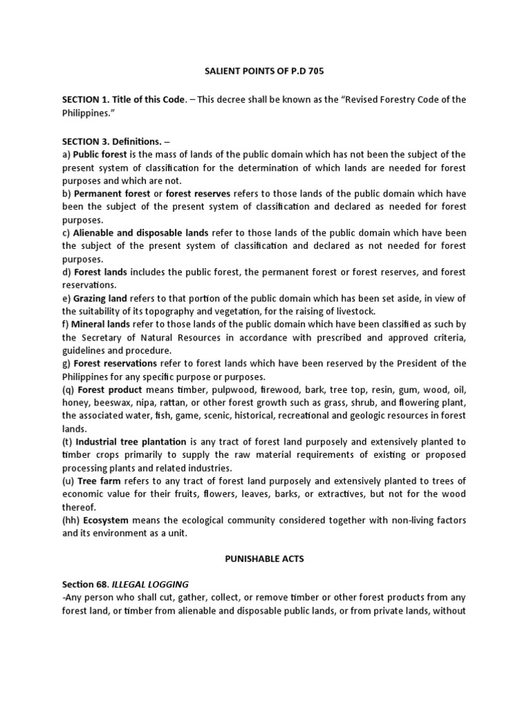 PD 705 | PDF | Lumber | Forests