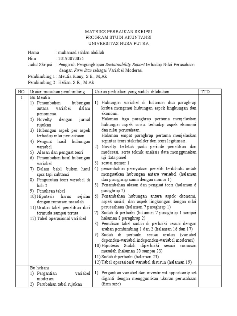 Revisi Skripsi Akuntansi | PDF