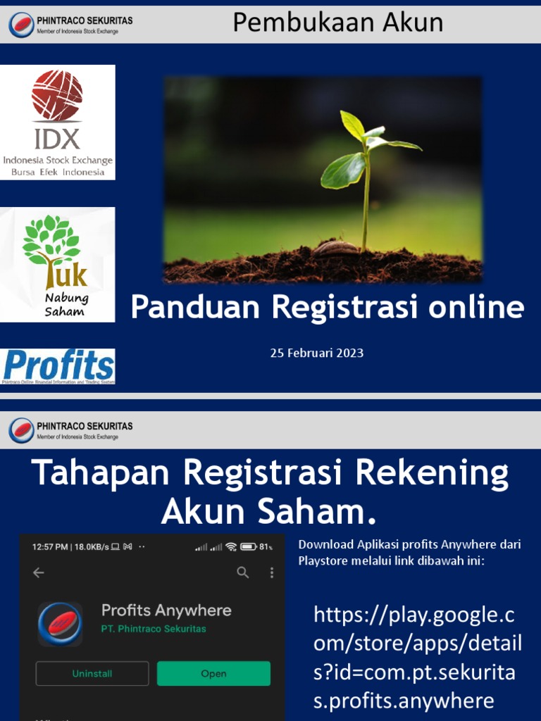 Panduan Registrasi Akun Saham | PDF | Bisnis