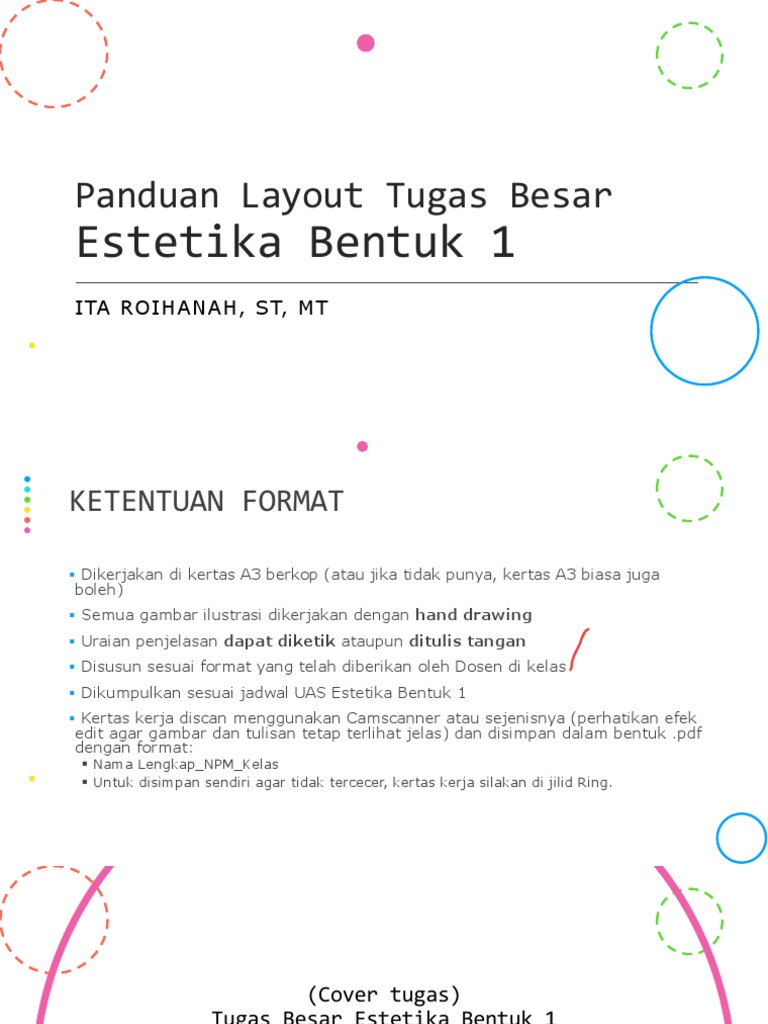 0 Estetika Bentuk 1 - Panduan Layout Tugas Besar | PDF