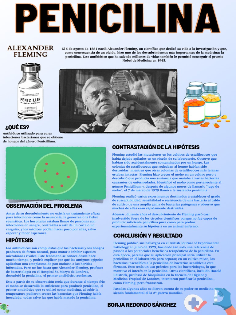 Descubrimiento de La Penicilina Alexander Fleming | PDF