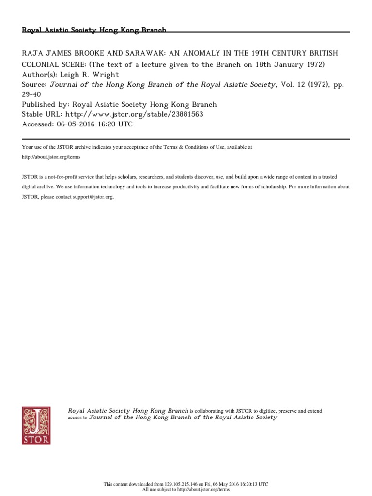 Raja James Brooke | Download Free PDF | Borneo | Brunei