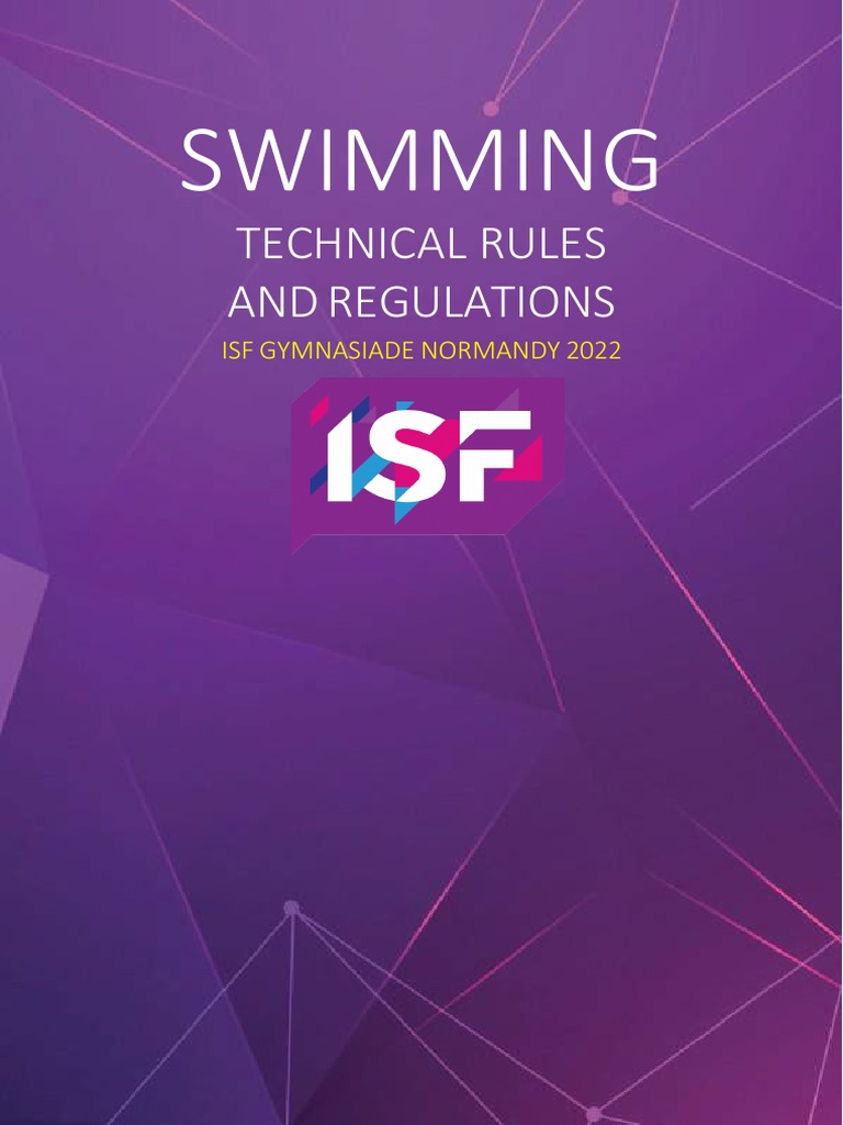 SWIMMING Technical Rules and Regulations PDF | PDF | Swimming (Sport ...