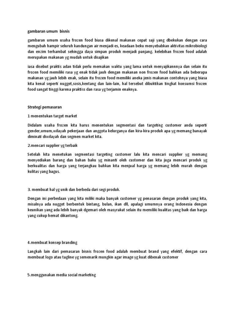 Gambaran Umum Bisnis | PDF