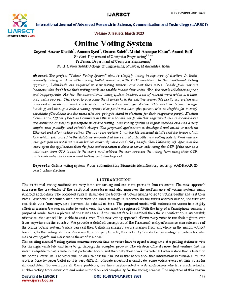 Paper 8868 | PDF | Electronic Voting | Voting