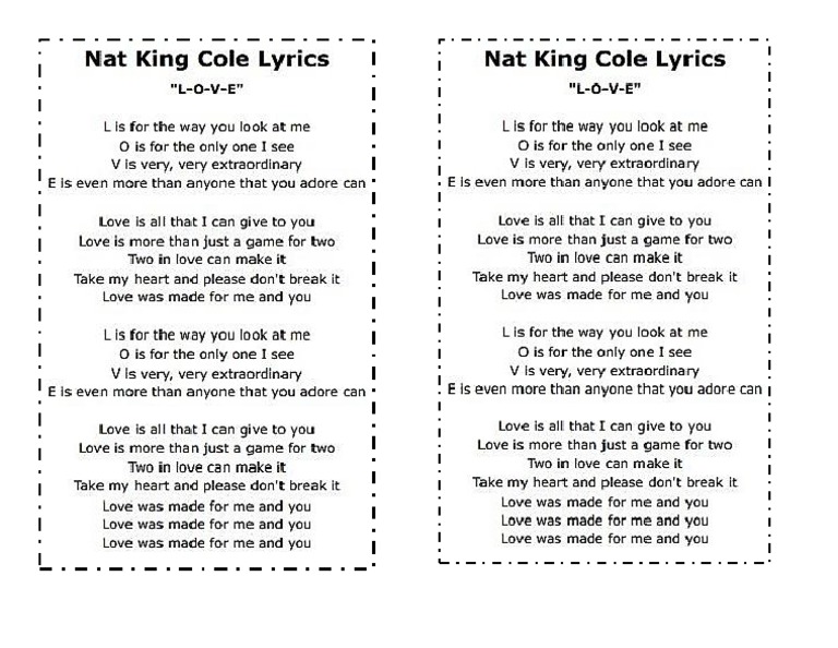 Love King Cole | PDF
