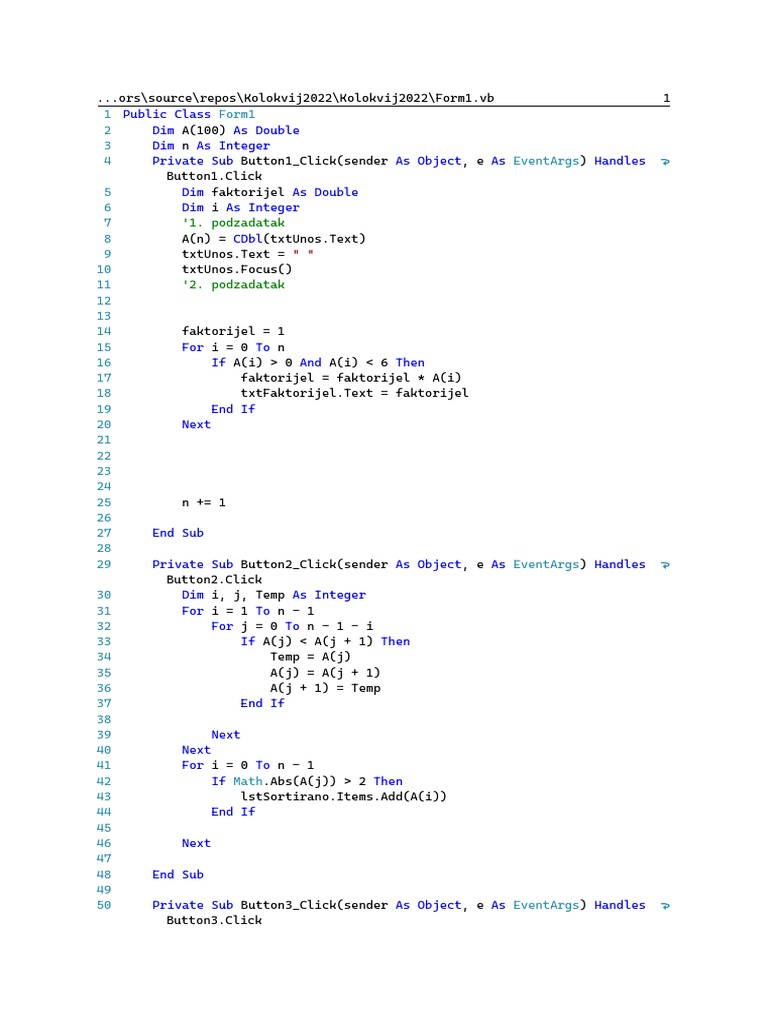 Visual Basic Array Operations | PDF
