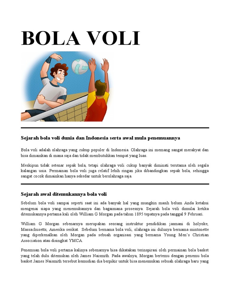 Sejarah Bola Voli | PDF