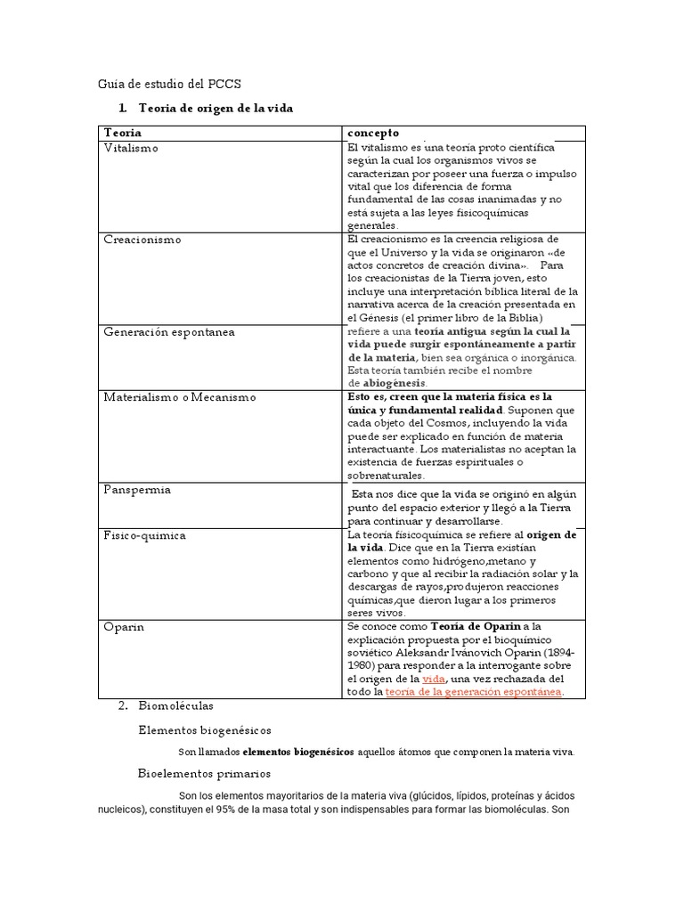 Guía de Estudio Del PCCS Biologia | PDF | Dominancia (Genética) | Virus