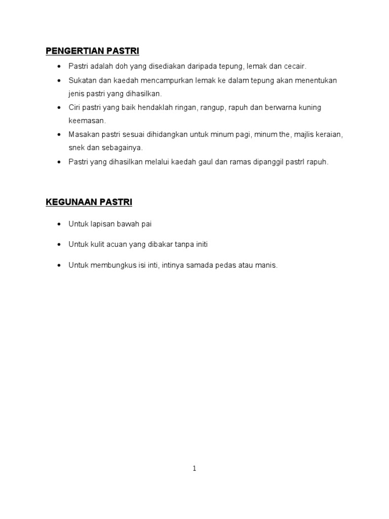 Pengertian Pastri | PDF | Pengembangan Diri