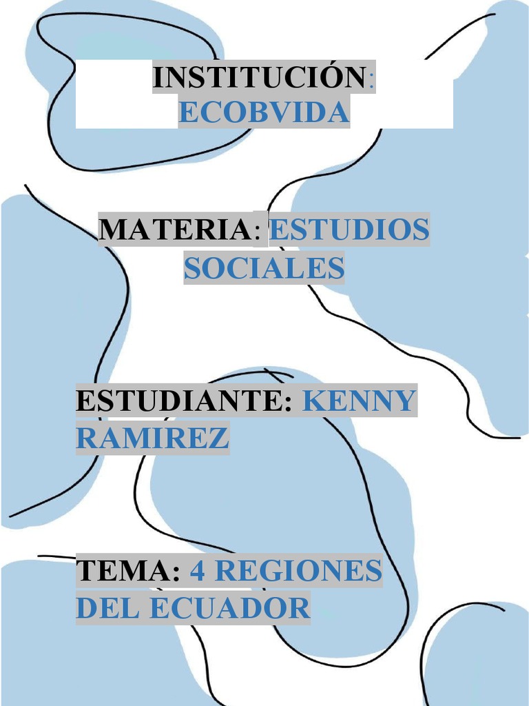 Regiones Naturales del Ecuador | PDF | Ecuador | Geografía Física
